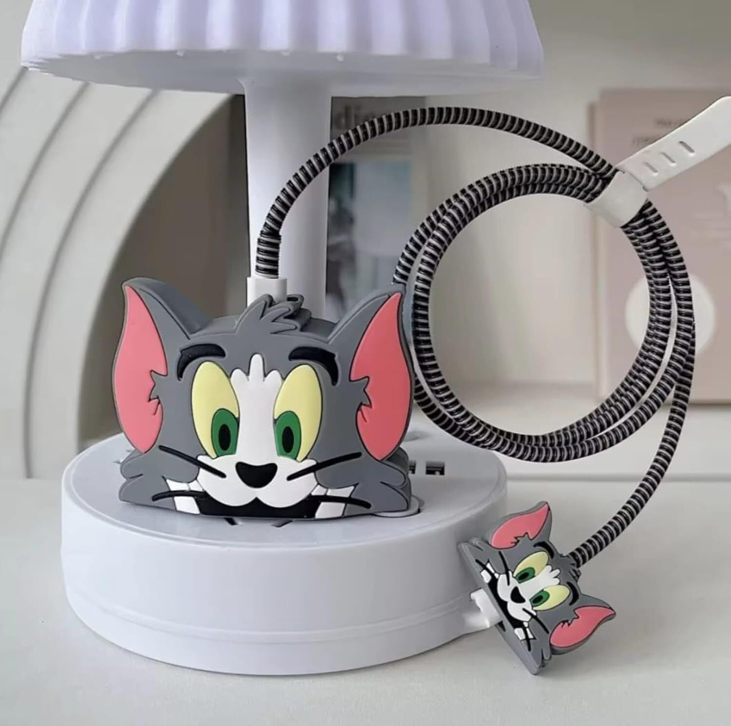 iPhone Charger Case Cover 3D Tom Cat Design with Full Cable Protector ...